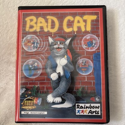 COMMODORE AMIGA Spiel BAD CAT in BUCHHÜLLE Retro RAINBOW ARTS Chris ...