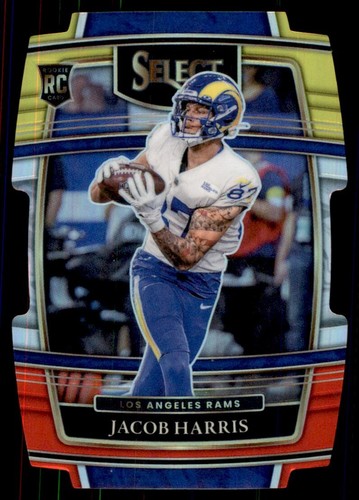 2021 Panini Select Prizm Jacob Harris Los Angeles Rams #80 Yellow & Red ...
