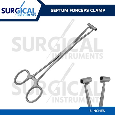 Septum Forceps Clamp 6" Nose Jewelry Body Piercing Surgical Tools ...