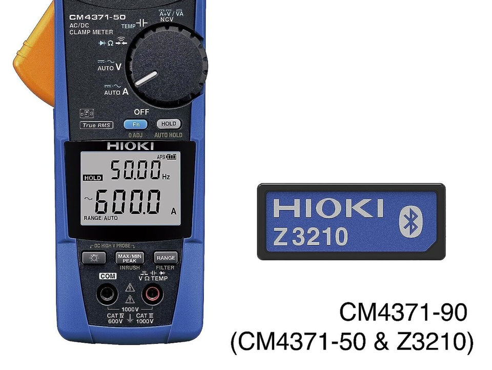 HIOKI CM4371-90+Z3210 adapter set for Bluetooth AC/DC 600A Clamp Meter ...