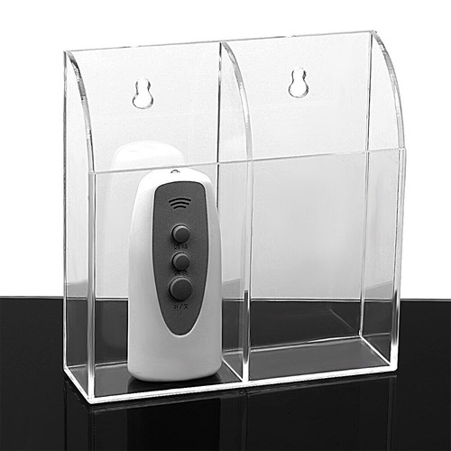 Acrylic TV Remote Holder Wall Mount Storage Media Organizer Rack 2 ...