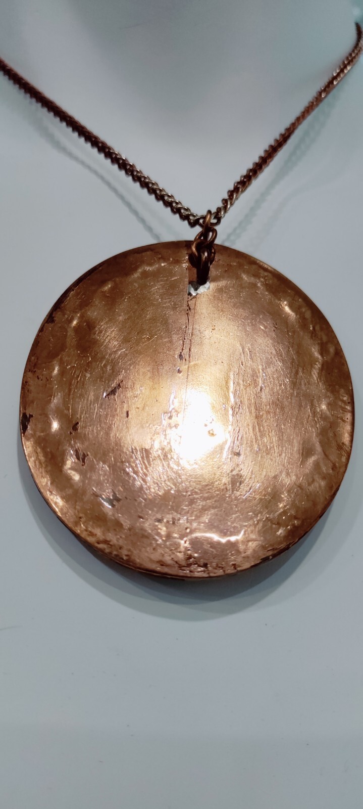 Copper Medallion Abalone Shell statement necklace - Gem