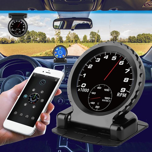 Car Cammus Smart Meter I Round LCD Boost Water Temp RPM Oil Temp Oil ...