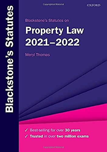 Blackstone's Statutes on Property Law 2021-2022 (Blackstone's St ...