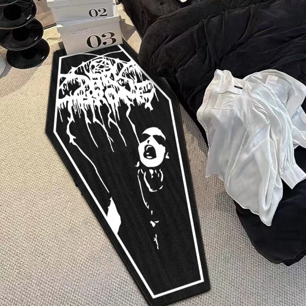 Black Gothic Demon Carpets Non-slip Cross Carpet Decoration Carpet ...