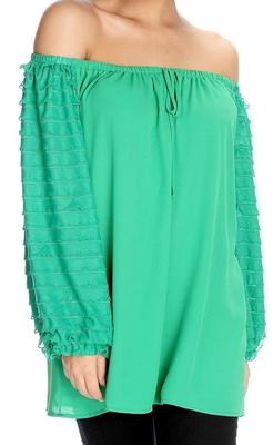 NEW - The Countess Collection Knit & Woven Bracelet Length Ruffle ...