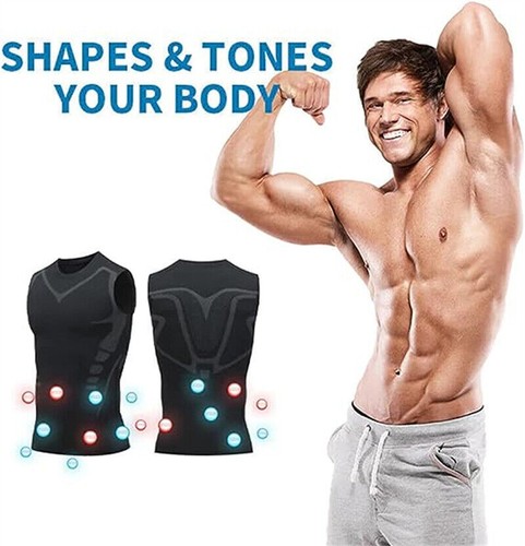 Men Classic Body Shaper Posture Corrector Vest Abdomen Compression Tops ...