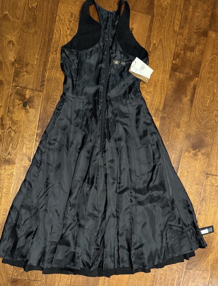 NWT $1400 RALPH LAUREN RRL Women’s Black Goat-Suede Racerback Dress Sz ...