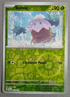 Snover Reverse Holo NM PAL 010/193 Paldea Evolved Pokemon Card | eBay