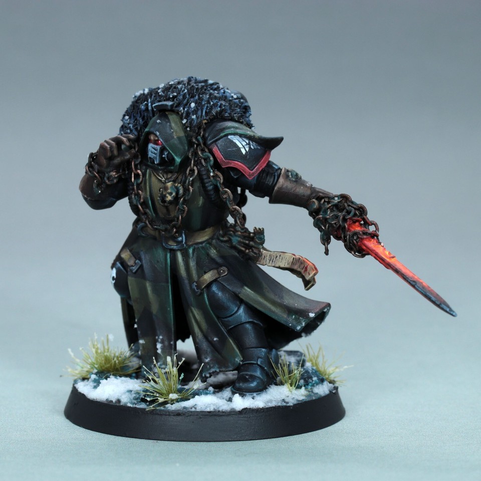 painted raven guard librarian phobos armour miniature warhammer 40k ...