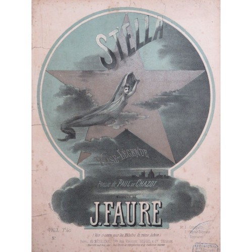 FAURE J. Stella Valse Légende Chant Piano 1876 | eBay