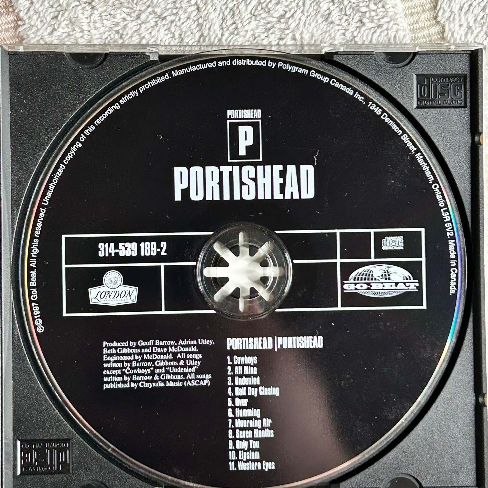 Portishead 1997 CD Eponymous Album 11 Songs All Mine Humming Over Only ...