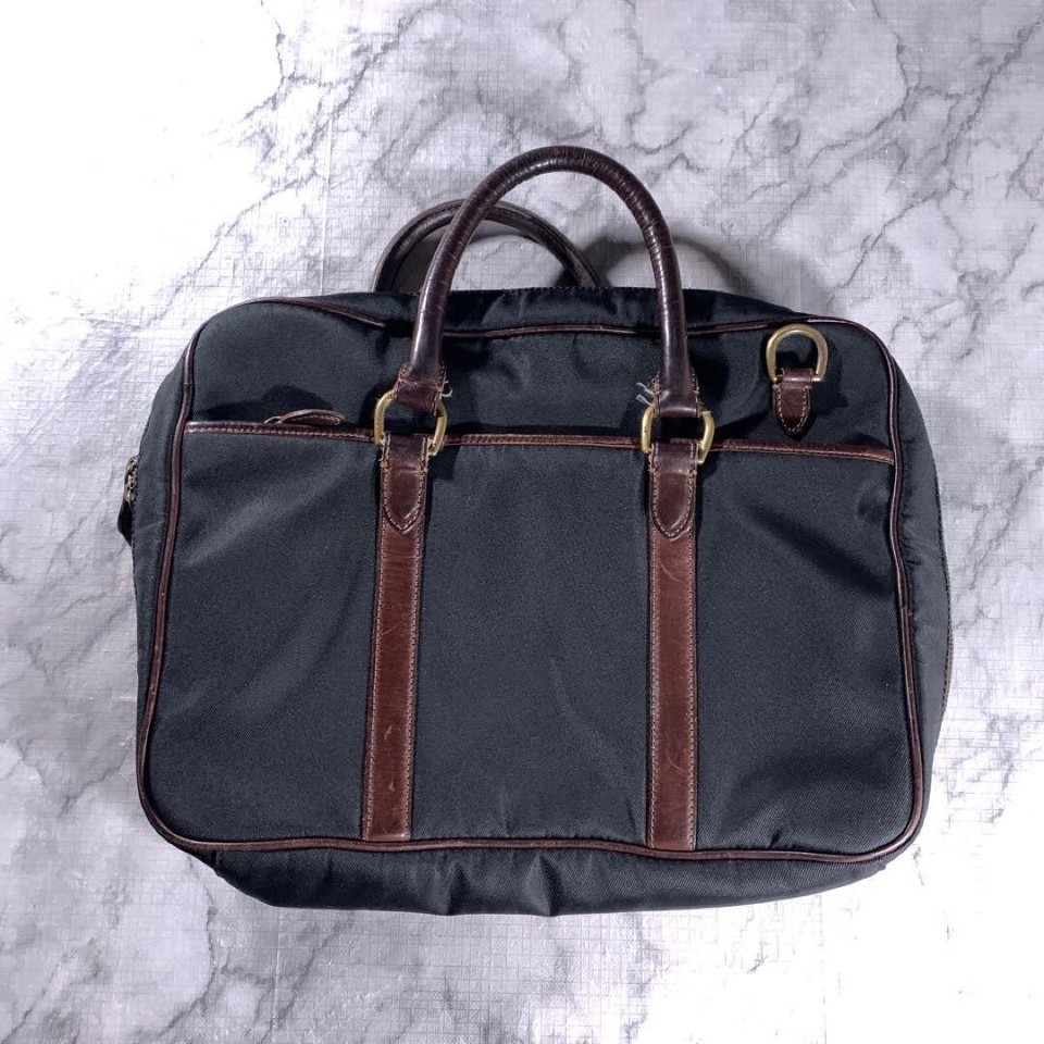 Polo Ralph Lauren Briefcase 2way Business Bag Nylon Leather Japan ...
