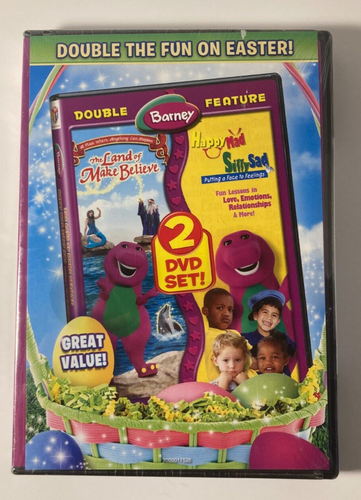 Barney: The Land of Make Believe/Happy, Mad, Silly, Sad (DVD, 2012, 2 ...