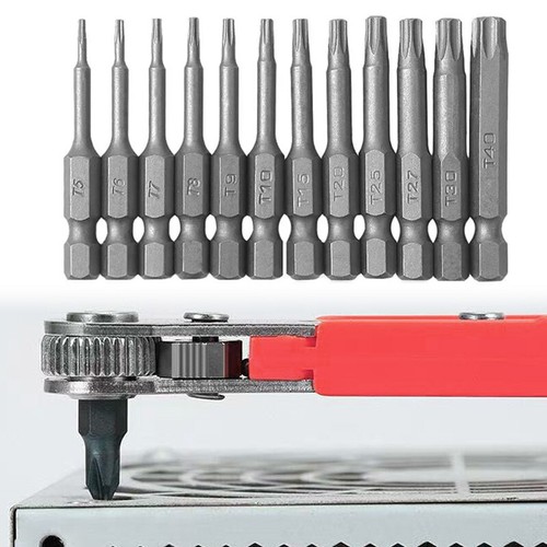Ratcheting Right Angle Screwdriver Hex Drive 90 Degree Offset + 12pc ...