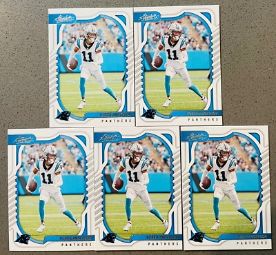5x Lot 2022 Panini Absolute Football NFL #28 Robbie Anderson Base Card ...