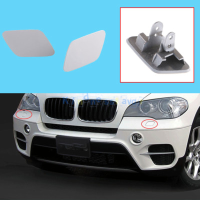 For BMW X5 E70 2007-2011 Pair Headlight Washer Nozzle Cover Cap ...
