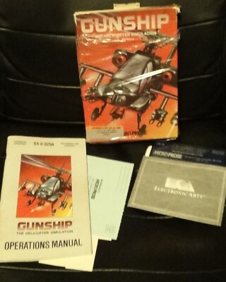 Gunship The Helicopter Simulation Game for Commodore 64 & 128 CIB ...