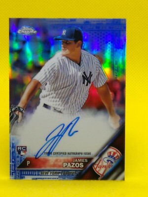 James Pazos 2016 Topps Chrome ROOKIE AUTOGRAPH REFRACTOR #RA-JPA ***113 ...