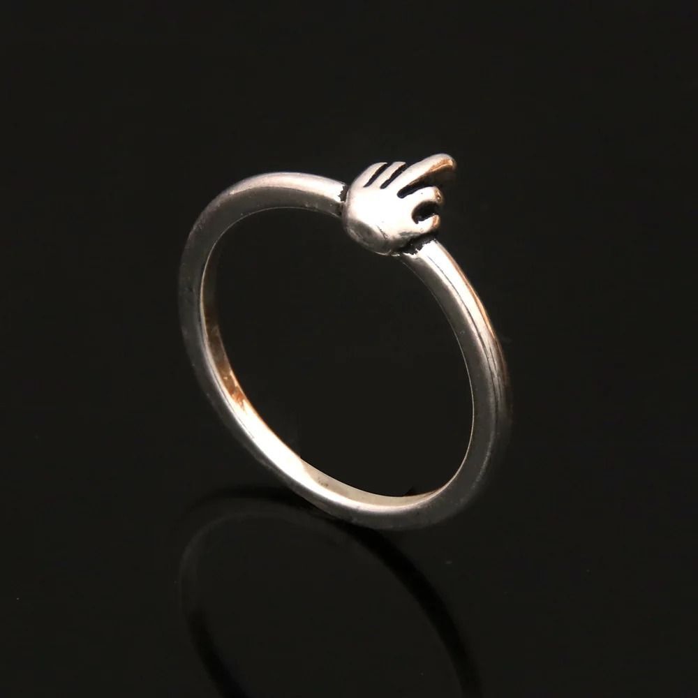 Finger Opening Metal Ring Middle Finger Up Adjustable Rings Men/Women ...