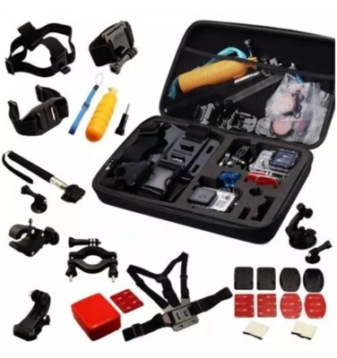 Navitech 30-in-1 Action Camera Kit With Eva Case Black 12.5" x 8.25" x ...