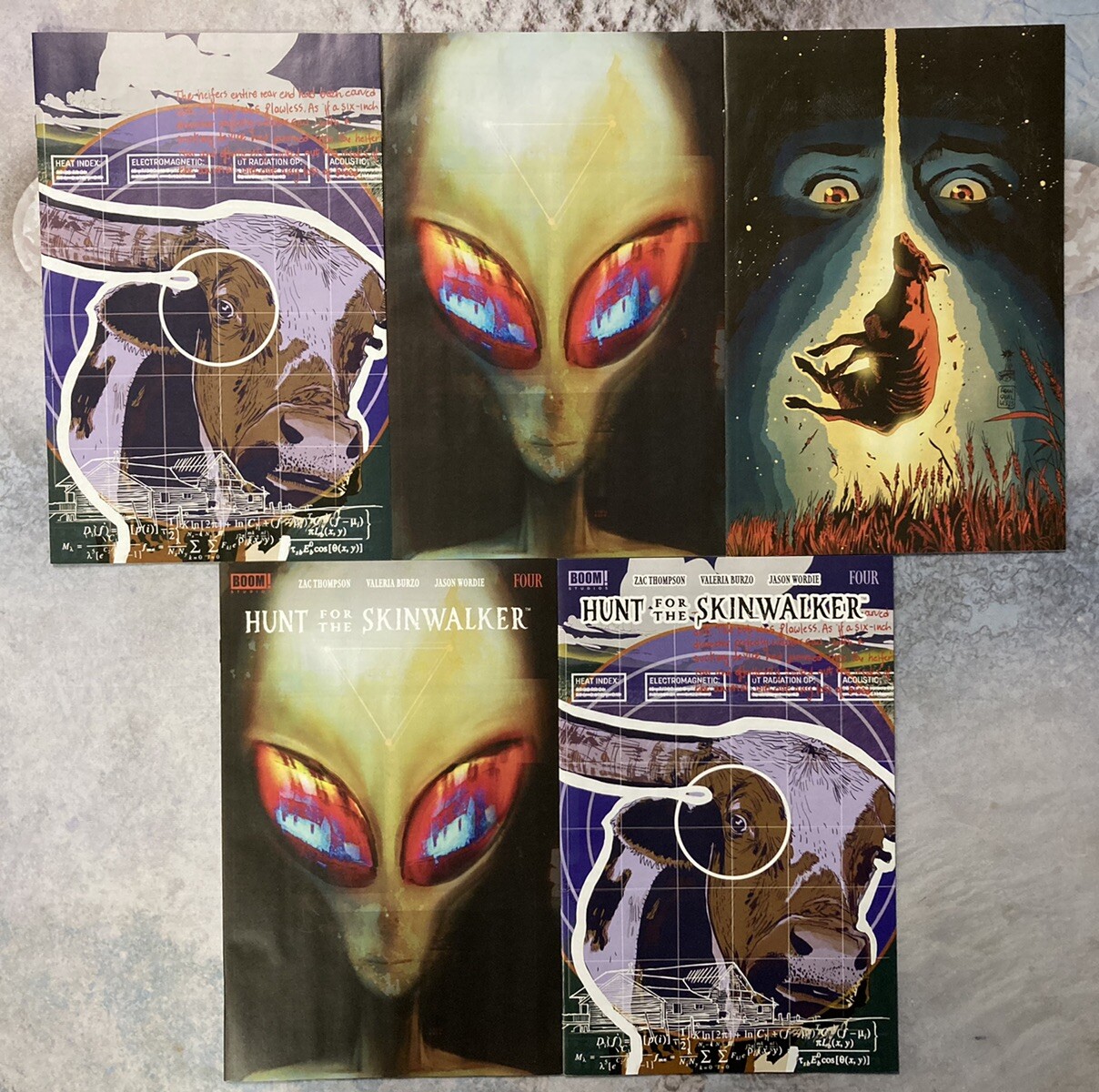 HUNT FOR THE SKINWALKER #4 SET O 5 1:25,10 UNLOCK SAMPSON VARIANT COMIC ...
