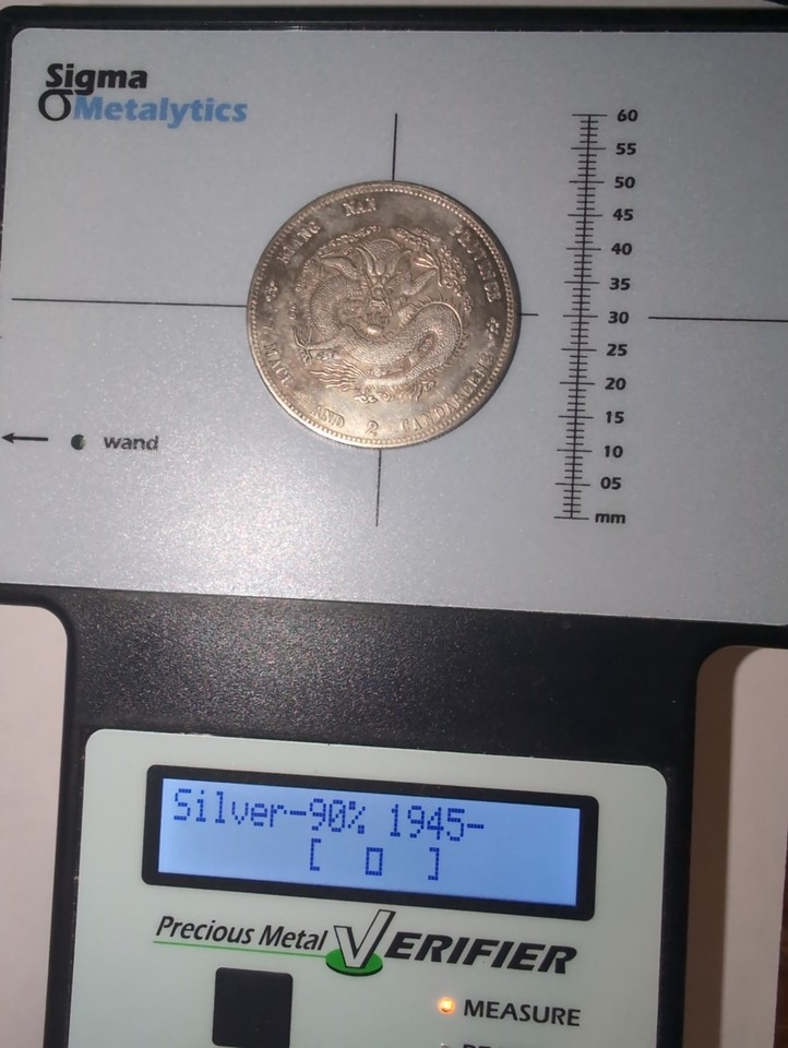 China 1900 Kiang Nan Silver Dollar Coin Sigma Tested #YH12 7 Mace & 2 ...