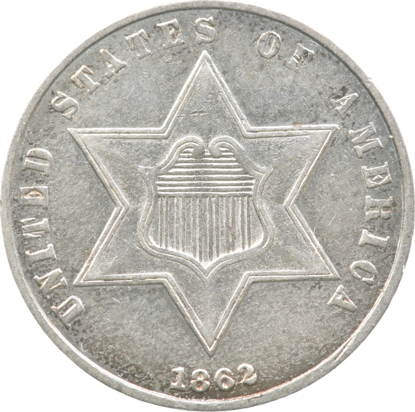1862 Silver Three Cent Trime *3610 | eBay