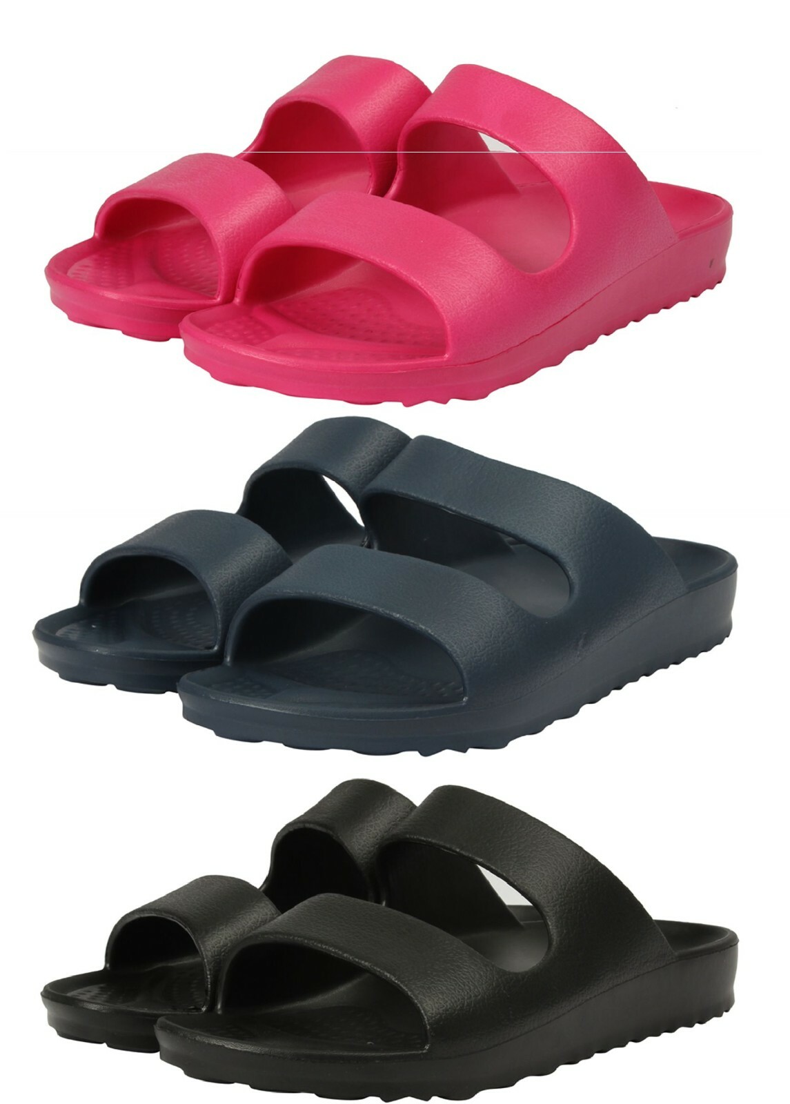 Ladies Beach Sliders Sandals Pool Holiday Sun Vacation Slip On Slider ...