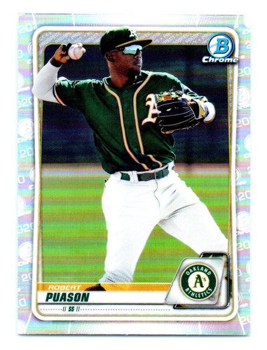 2020 Bowman Draft Chrome Refractor Robert Puason B Oakland Athletics # ...