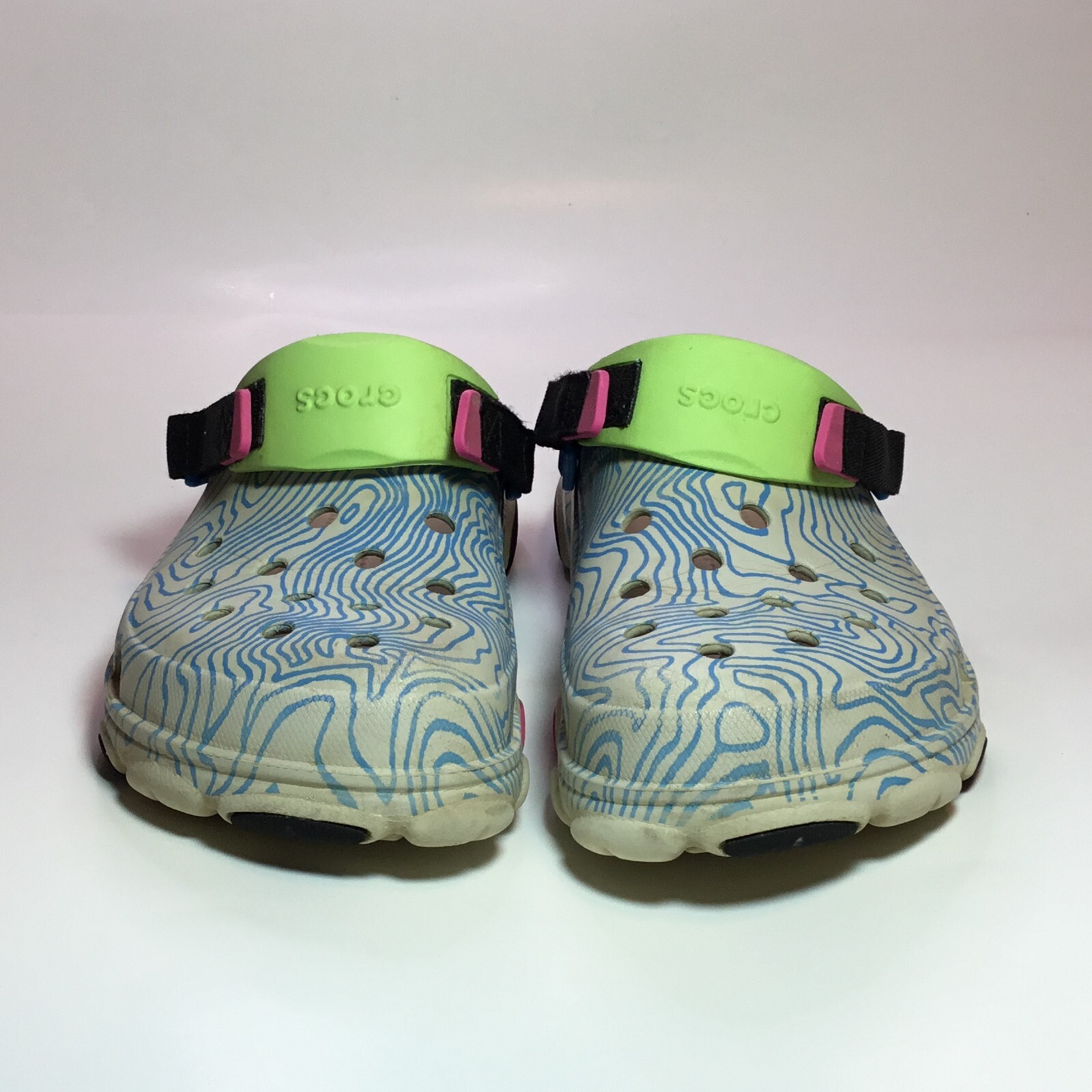 Men's Crocs Offroad Sport Clogs Blue/White/Green/Pink… - Gem