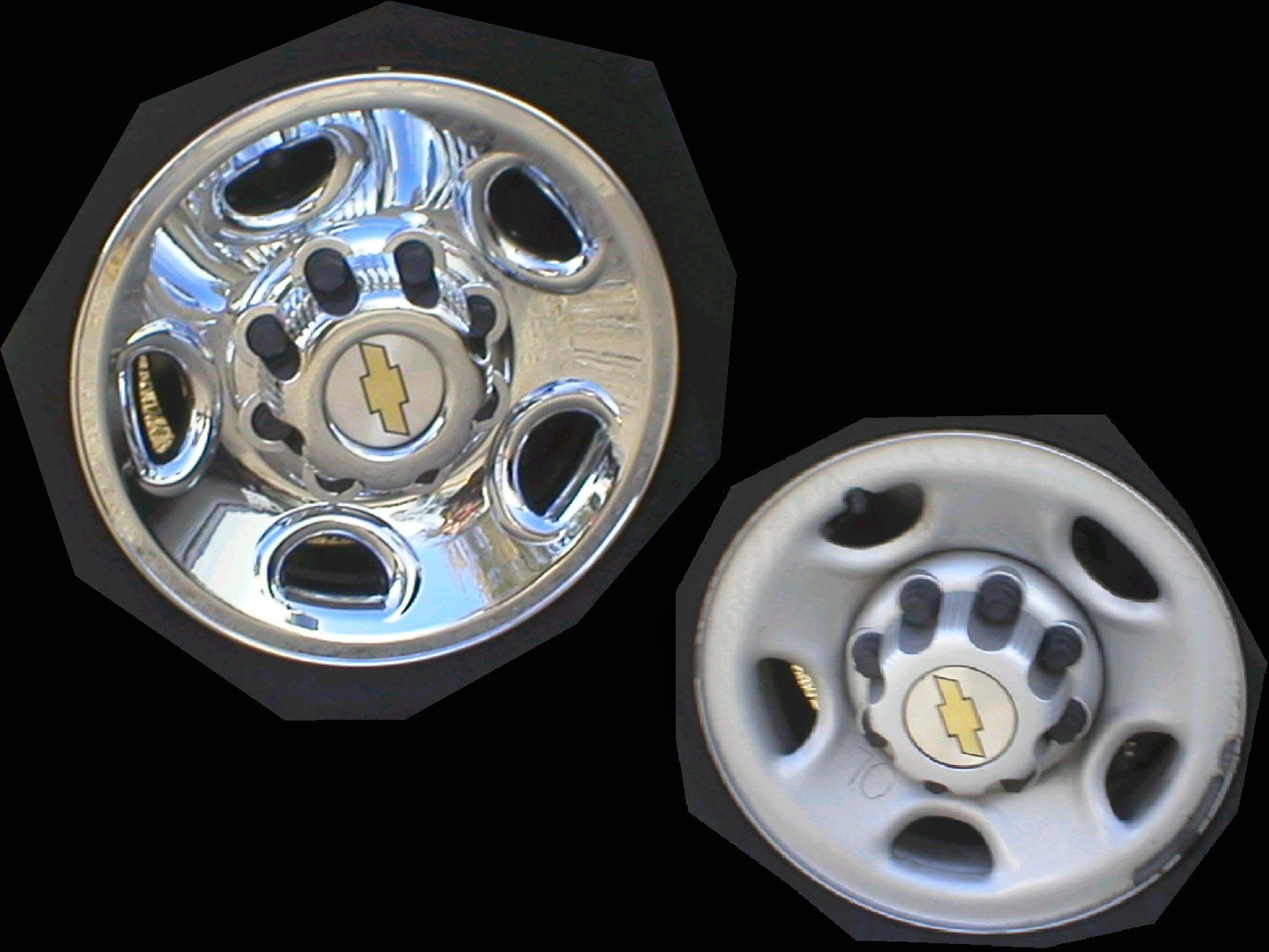 GMC SAVANA VAN CHROME WHEEL SKINS (SIMULATORS) 16" FITS 8 LUG 2500 and ...