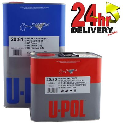 U-Pol Super Clearcoat Car Lacquer 5 Litre S2081 + S2030 2.5 Kit Upol | eBay