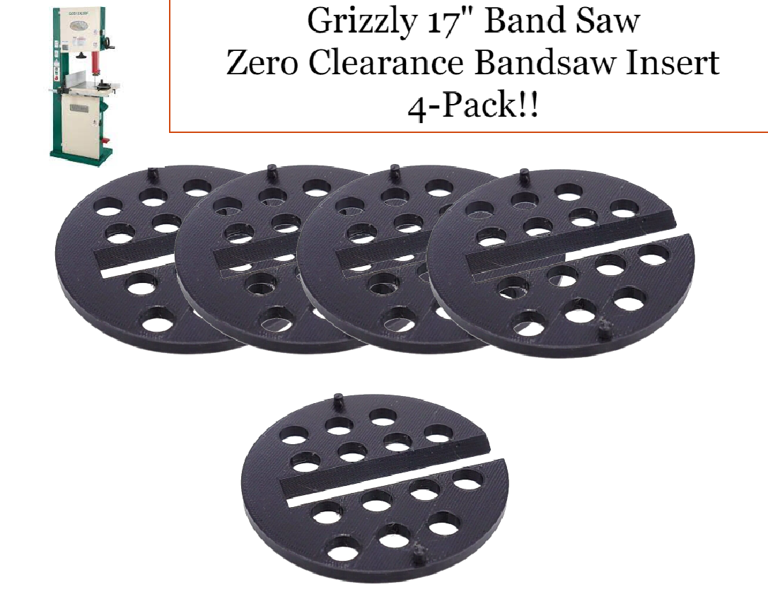 Grizzly 17" Band Saw - Zero Clearance Inserts (4-Pack) | eBay