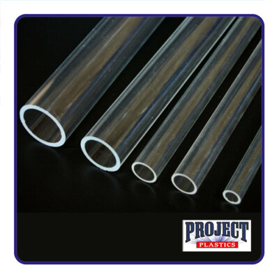 PERSPEX ACRYLIC CLEAR TUBE 1 METER LONG PMMA SEVERAL DIAMETERS & WALL ...
