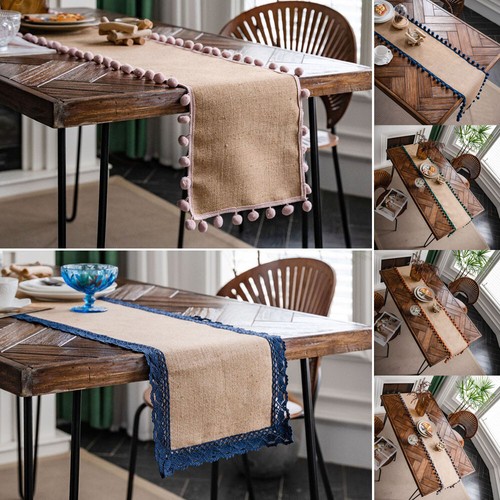 Tablecloth Table Runners Pom Pom Tassel Placemats Dining Tablecloth ...