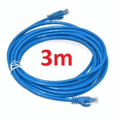 New Ethernet RJ45 Cable 3m Gold Plated CAT 5e Network LAN Good Quality ...