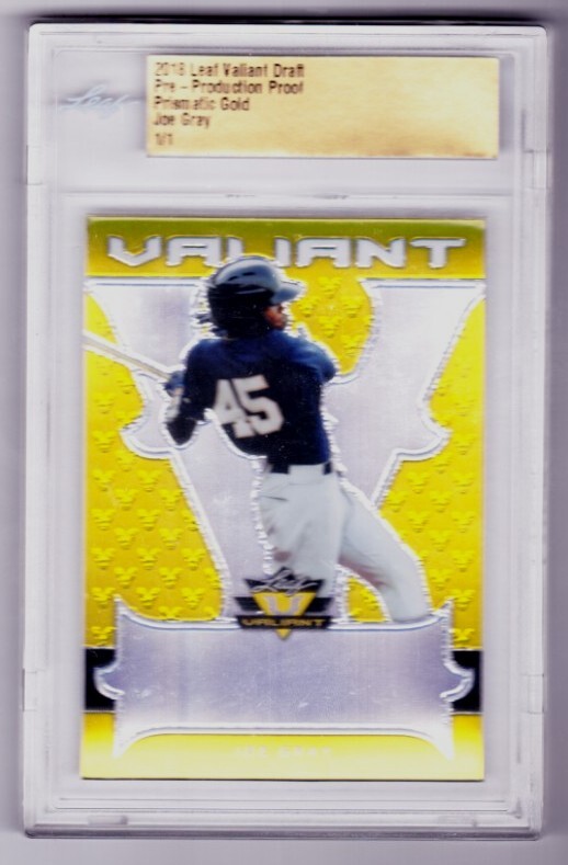 2018 Leaf Valiant Joe Gray Prismatic Gold 1/1 Milwaukee Brewers | eBay