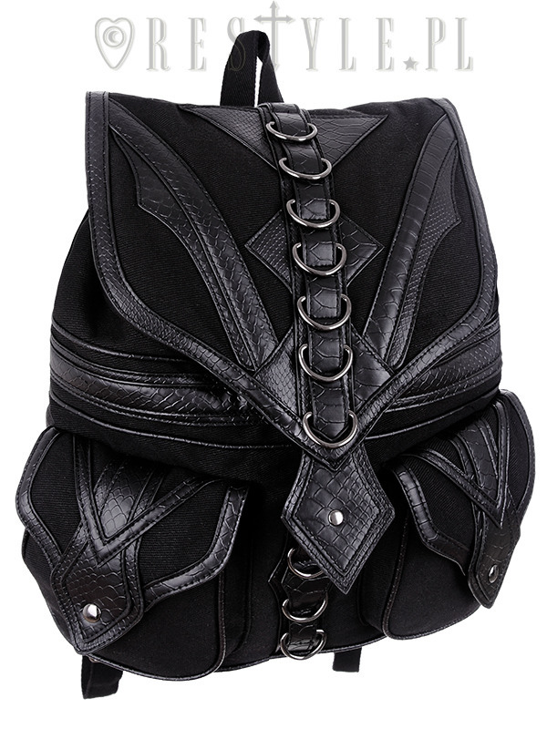 Restyle Dragon Goth Punk Rocker Emo 90s D-rings Womens Backpack Handbag ...