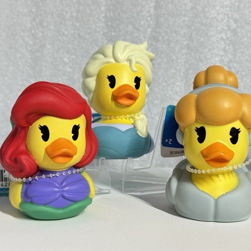Ariel Belle Cinderella Elsa Olaf Rubber Ducks - Lot Of 5 Disney ...