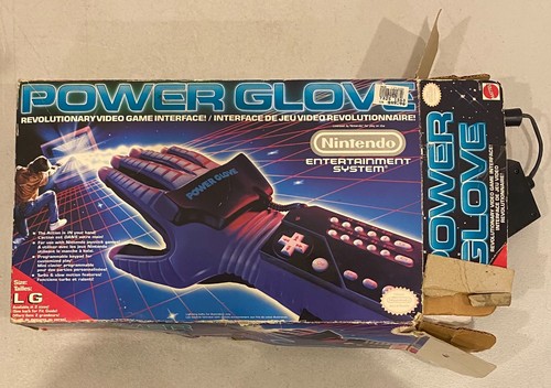 1989 NINTENDO NES POWER GLOVE CONTROLLER LARGE SIZE CANADIAN BOX ...