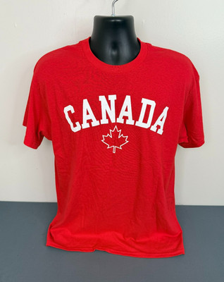 Gildan Men's Canada Crew Neck Cotton Knit Basic T-Shirt Red Size Large ...