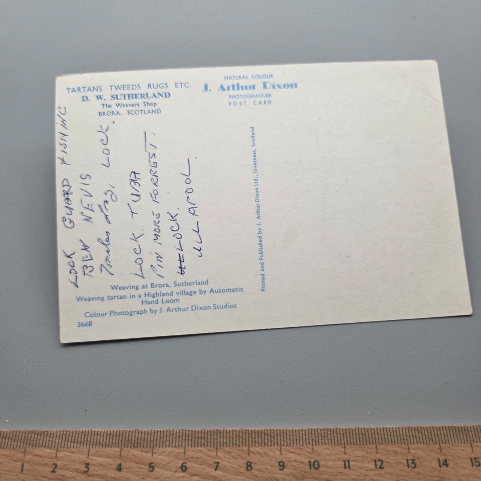 Vintage Postcard Weaving at Brora, Sutherland | eBay UK