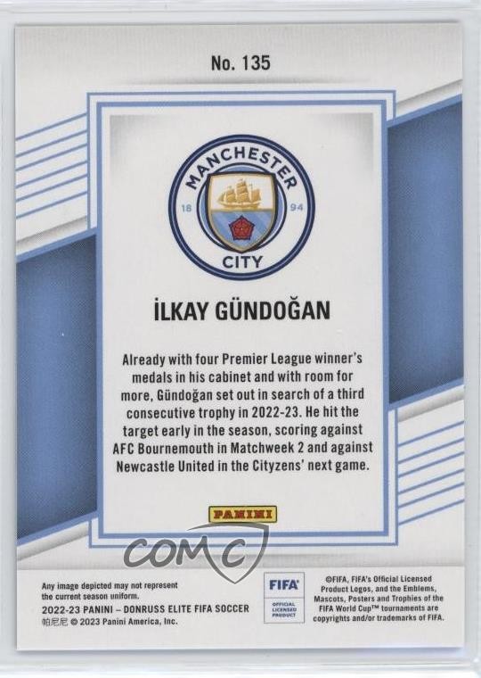 2022-23 Panini Donruss Elite FIFA Fat Pack Purple Disco /15 Ilkay ...