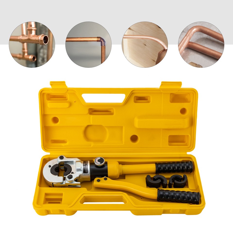 6T Copper Pipe Crimp Fittings Crimping Pliers Hydraulic Crimp Tool / 3 ...