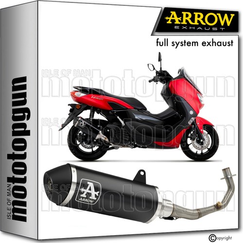 arrow full exhaust open urban black aluminium for yamaha nmax n-max 125 ...