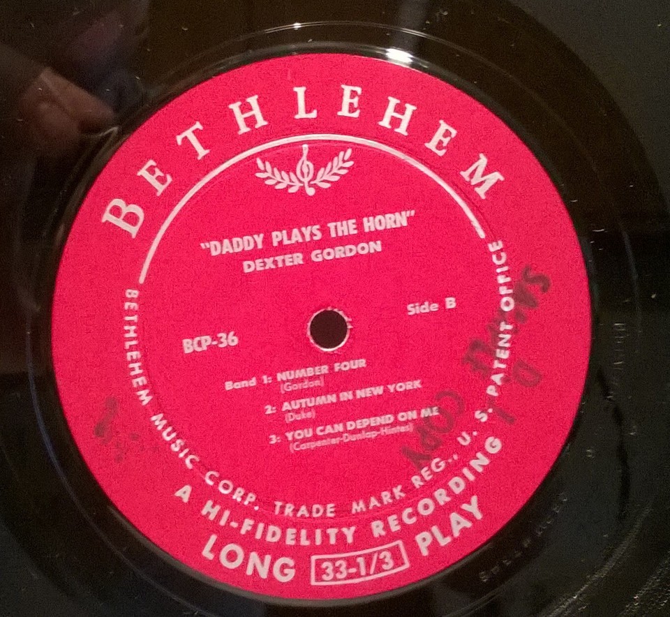 DEXTER GORDON QUARTET Daddy Plays The Horn '56 Bethlehem DJ promo dg ...