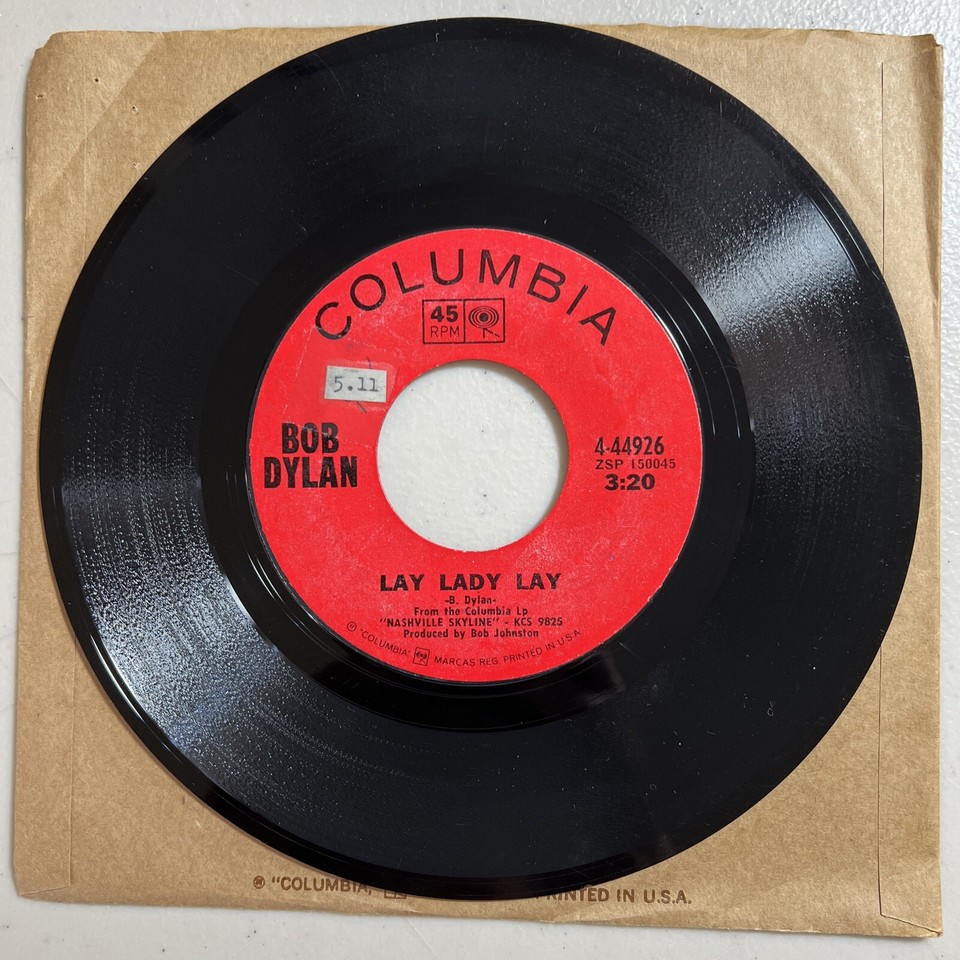 Bob Dylan Lay Lady Lay/Peggy Day 45rpm Vinyl VG++/VG+ Play tested | eBay