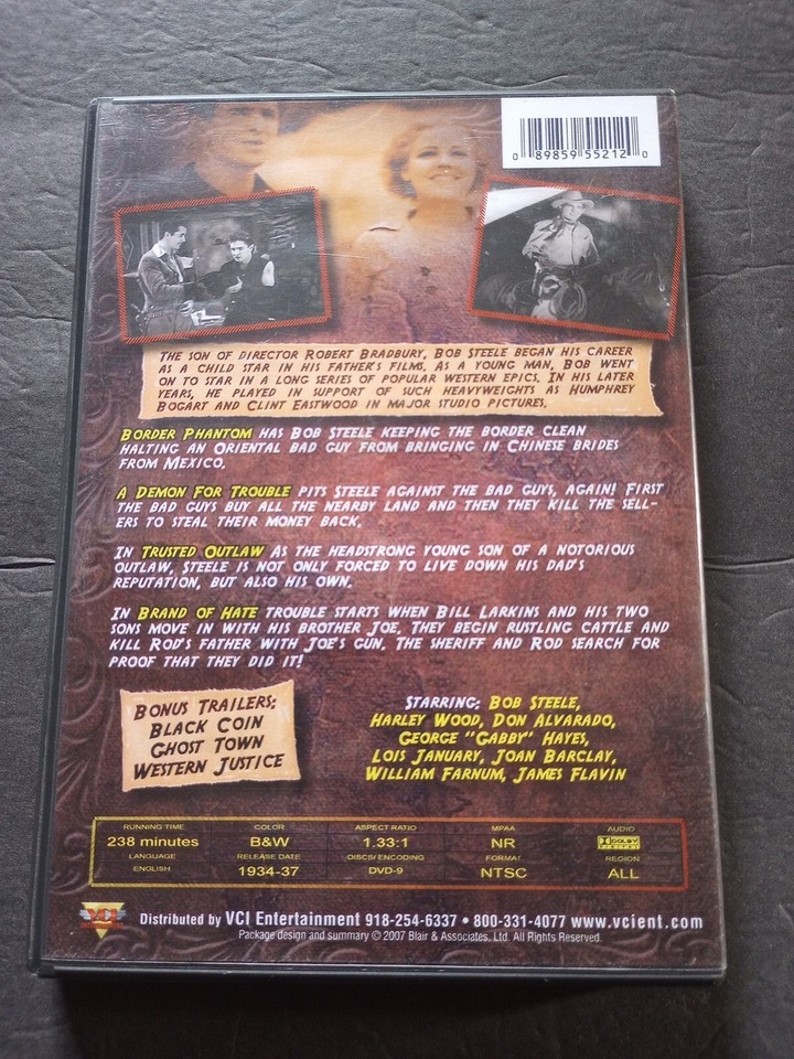 Classic Westerns Collection: Bob Steele (DVD, 1934) LIKE NEW ...