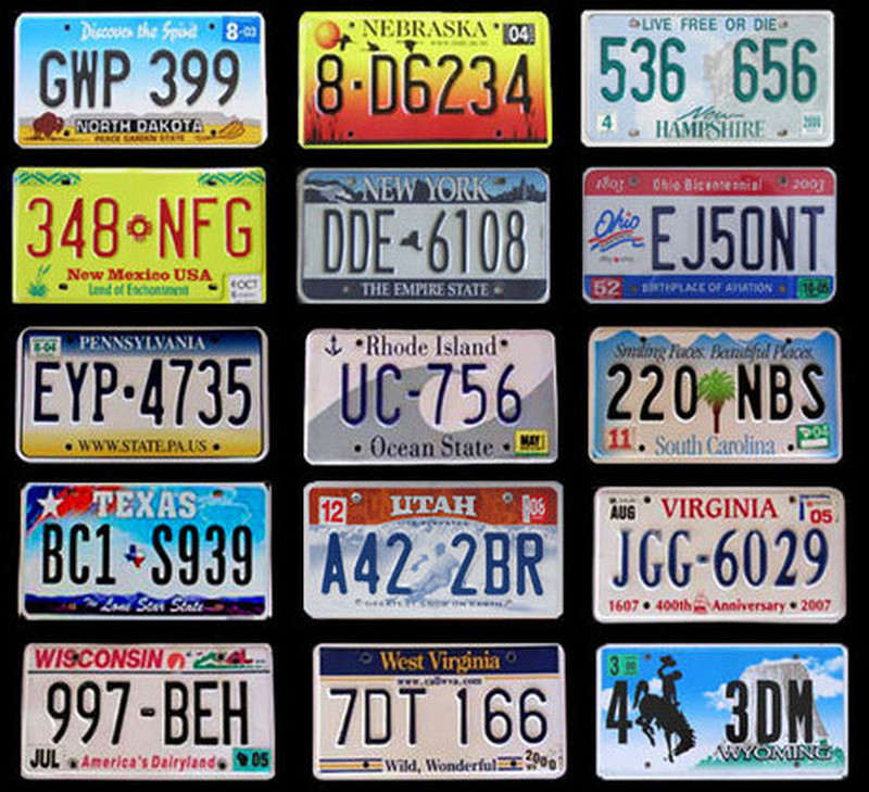 50 UNITED STATES LICENSE PLATES SET NUMBER TAG USA LOT DECORATION ...